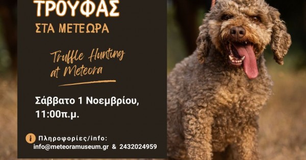 Κυνήγι Τρούφας στα Μετέωρα Σάββατο 1 Νοεμβρίου